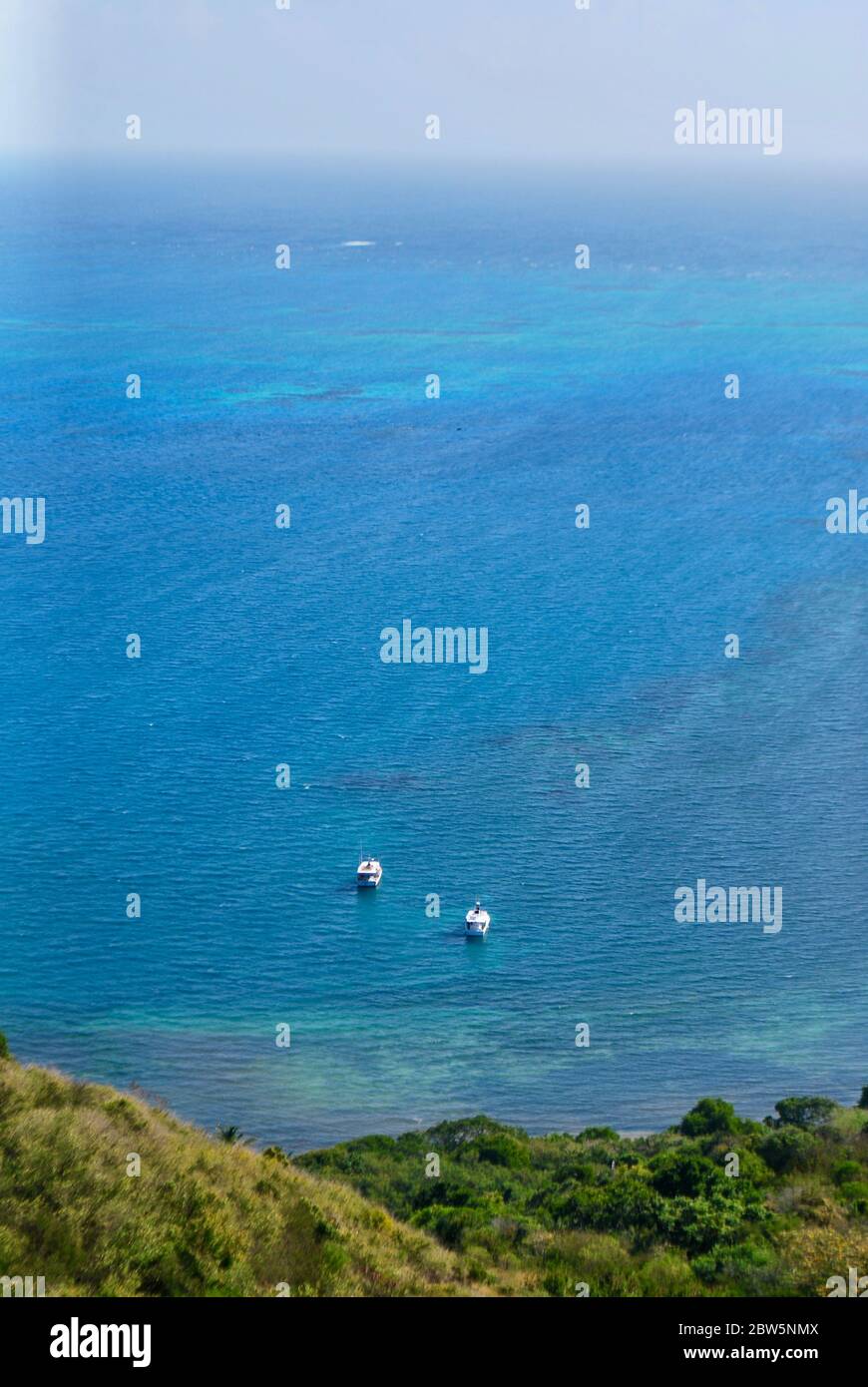yachts off the coast of the island of Providencia (in English ...