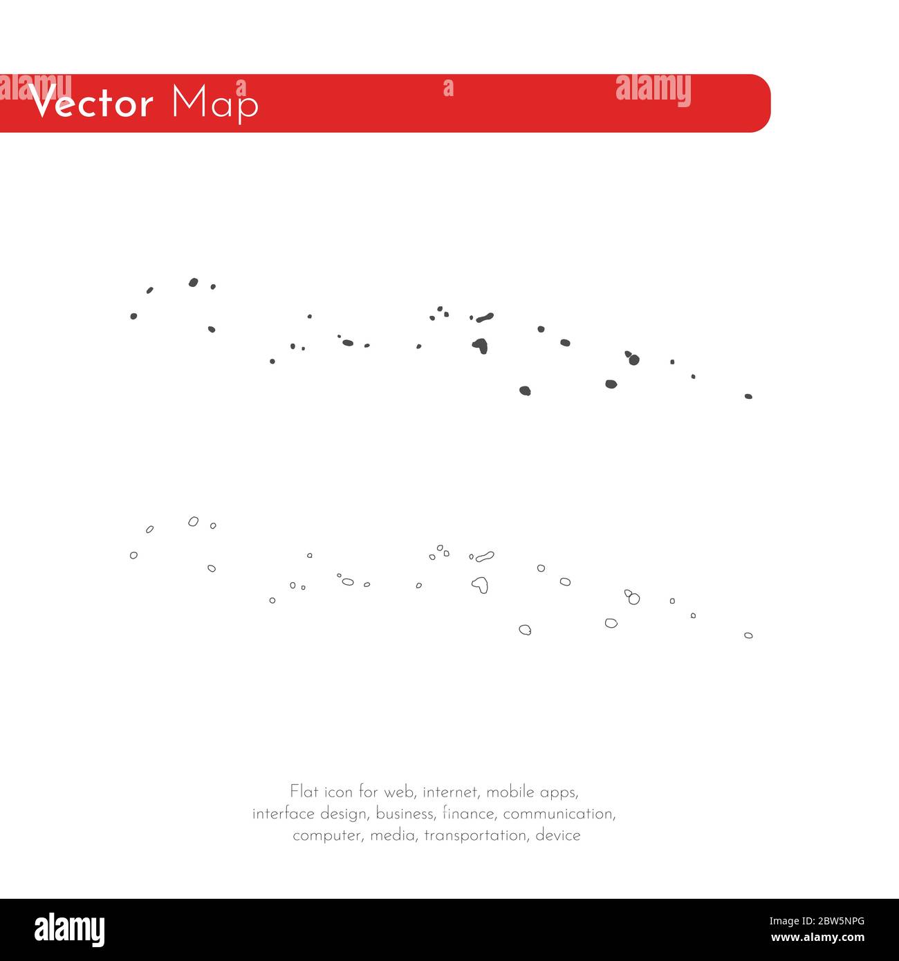 Vector map Federated States of Micronesia map. Isolated vector ...