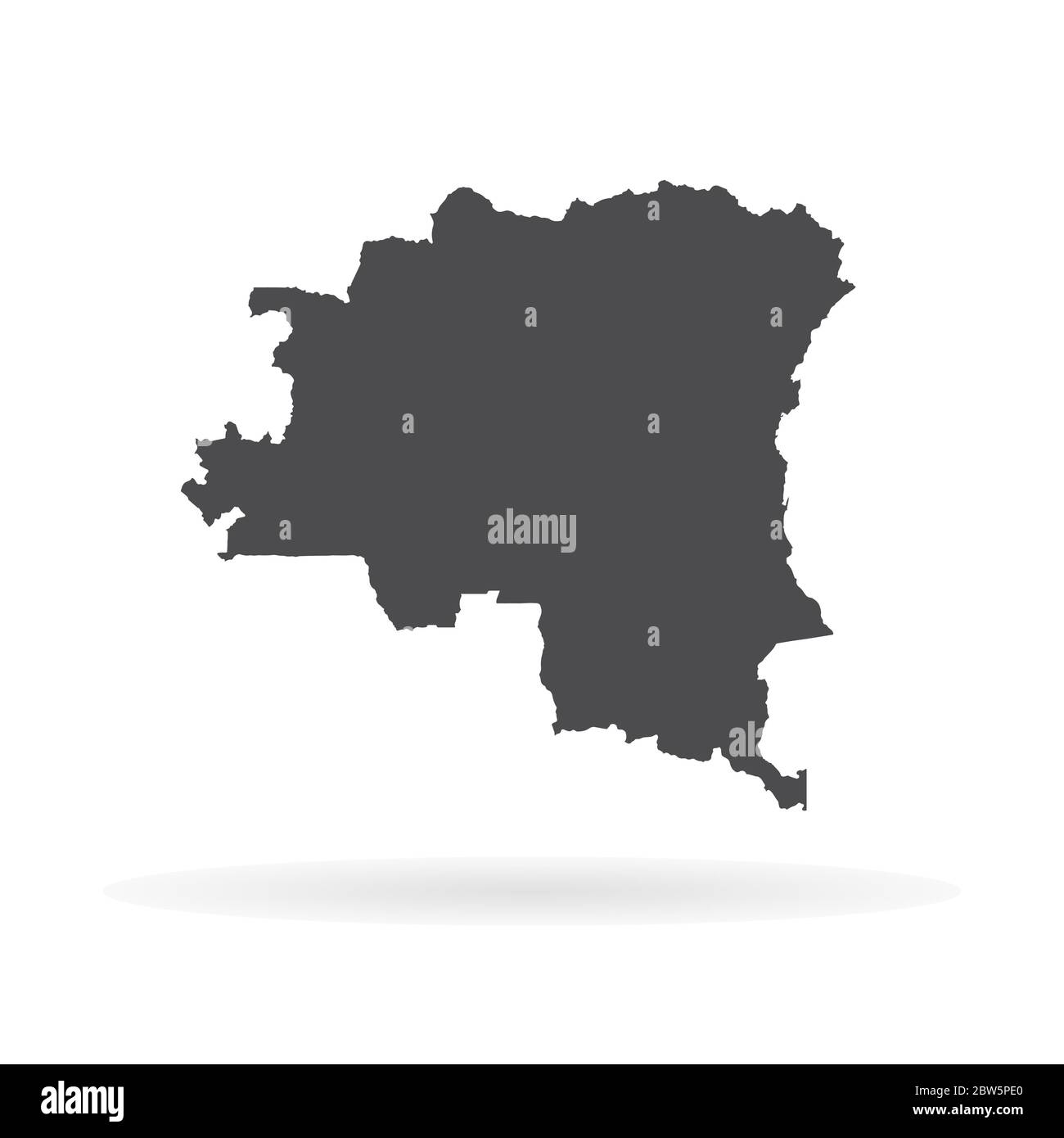 Vector map Democratic Republic of the Congo. Isolated vector ...