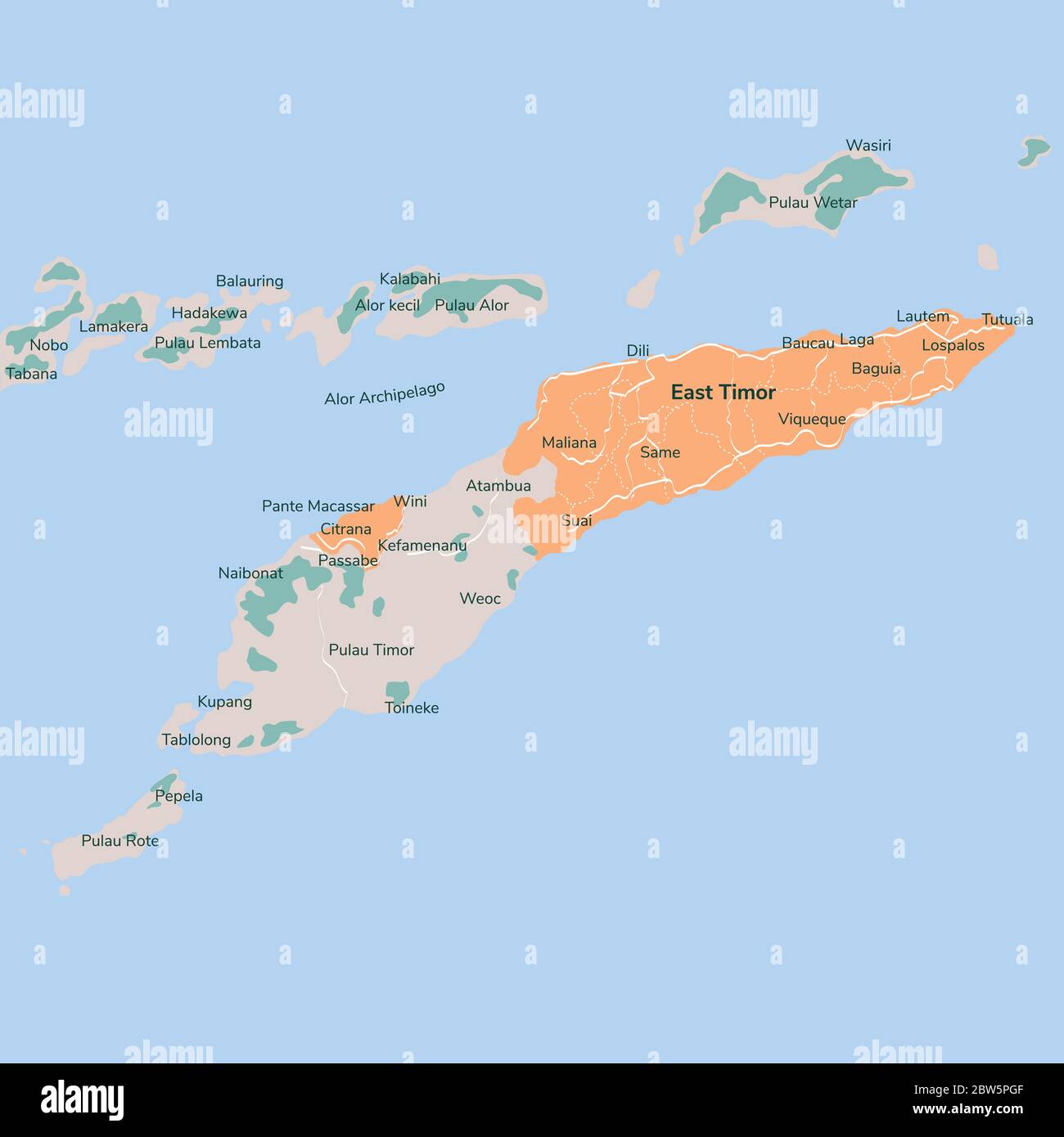 East timor map hi-res stock photography and images - Alamy
