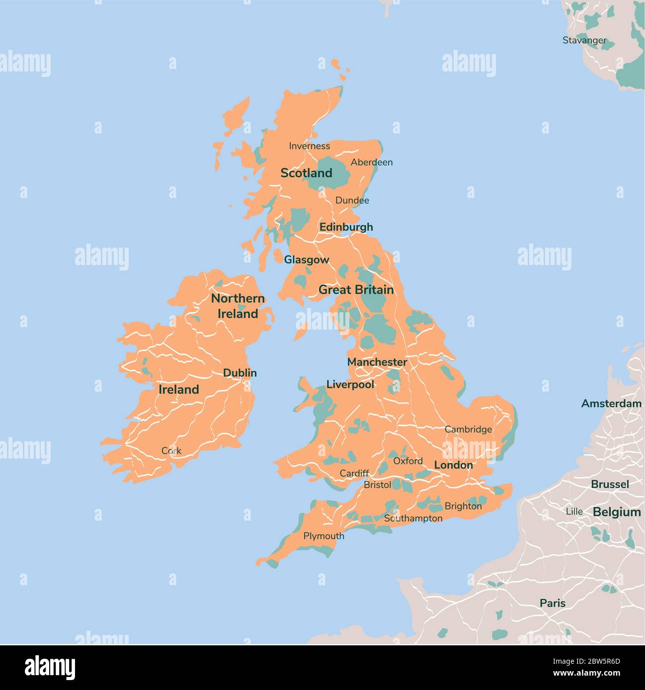 Vector map Great Britain. Isolated vector Illustration. EPS 10 ...
