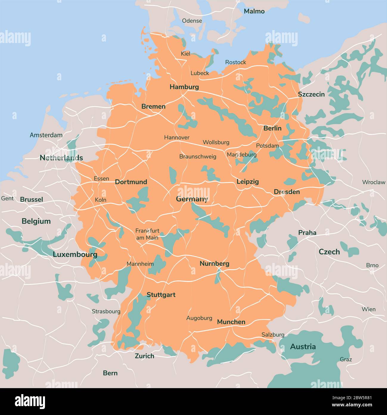 Vector map Germany. Isolated vector Illustration. EPS 10 Illustration ... Vector map Germany. Isolated vector Illustration. EPS 10 Illustration ...