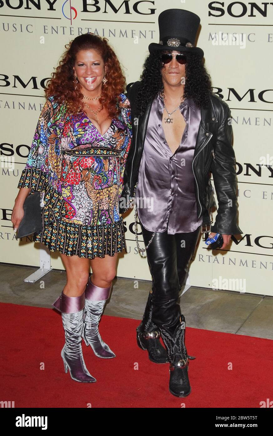 Slash and Wife Perla at the 2007 Sony/BMG GRAMMY After Party held at ...