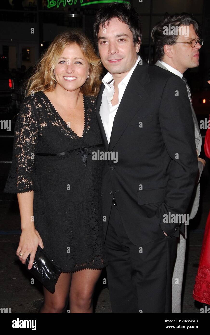 Jimmy Fallon and Date at the World Premiere of "Music And Lyrics" held ...