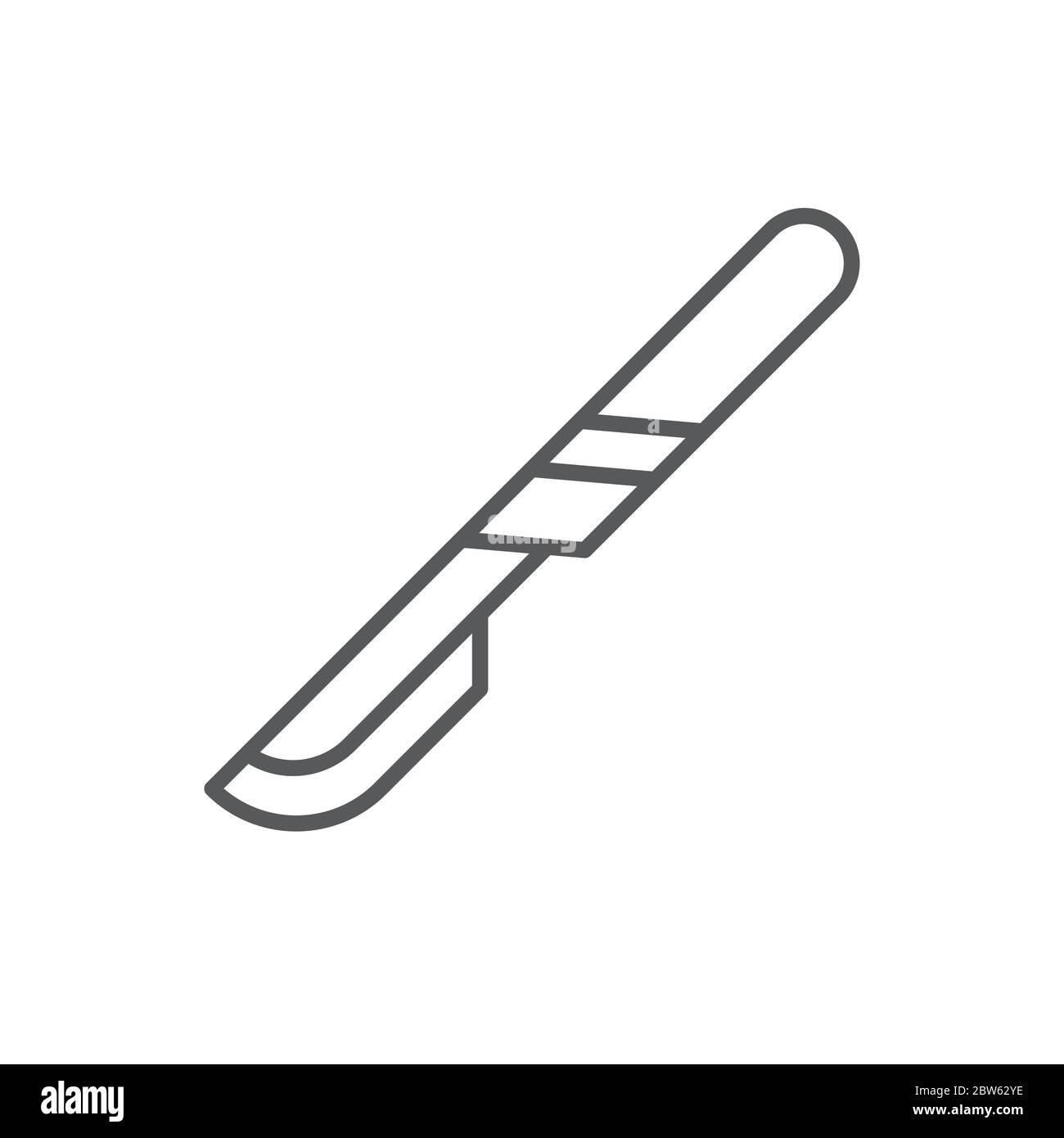 Surgical scalpel vector icon symbol medical tools isolated on white ...