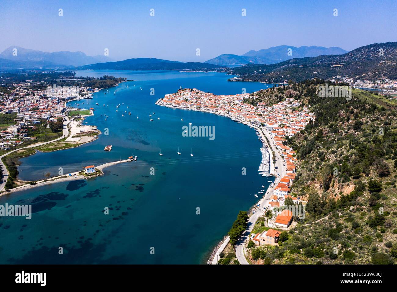 Top view poros island hi-res stock photography and images - Alamy