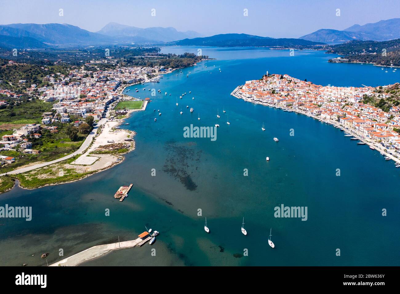 Top view poros island hi-res stock photography and images - Alamy