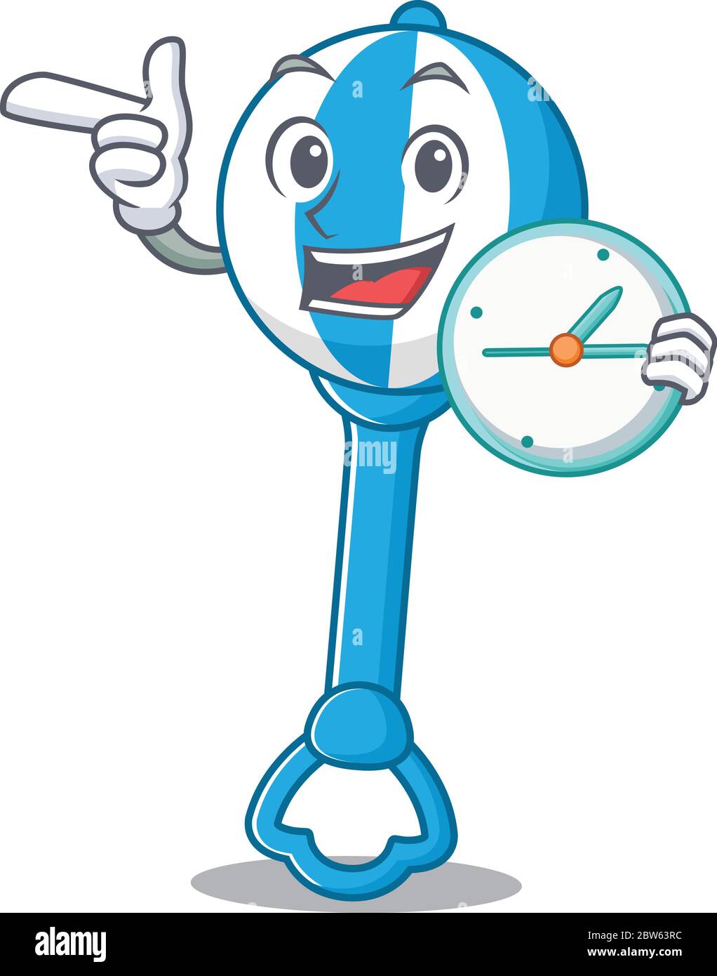 Boy alarm clock happy Stock Vector Images - Alamy