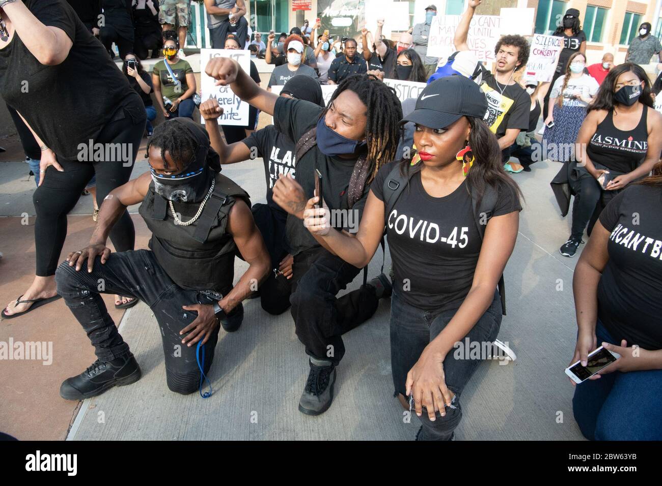 Dallas, Texas, USA. 29th May, 2020. Nearly 2,000 people participated in ...