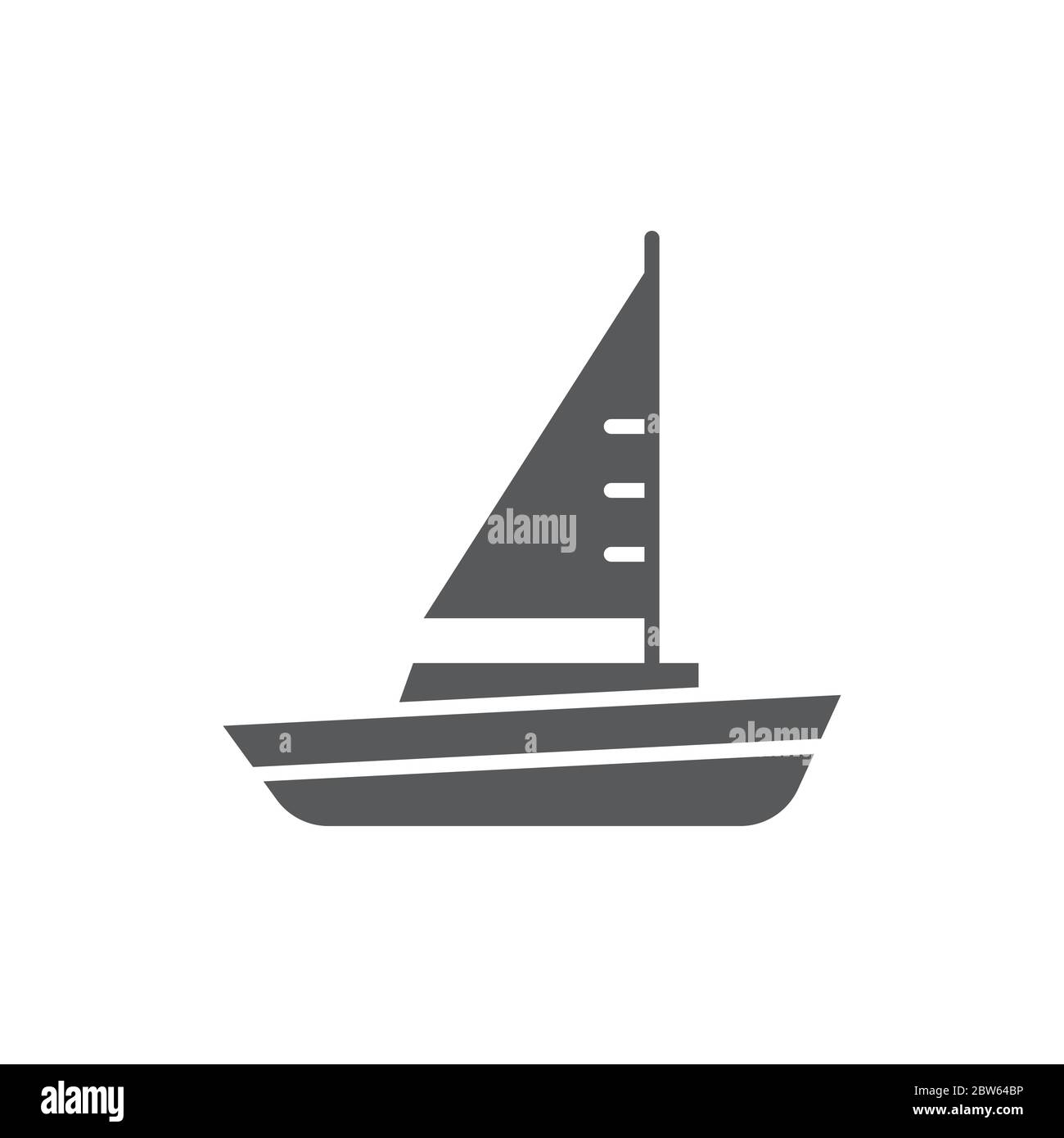 Sailing ship vector icon symbol isolated on white background Stock ...