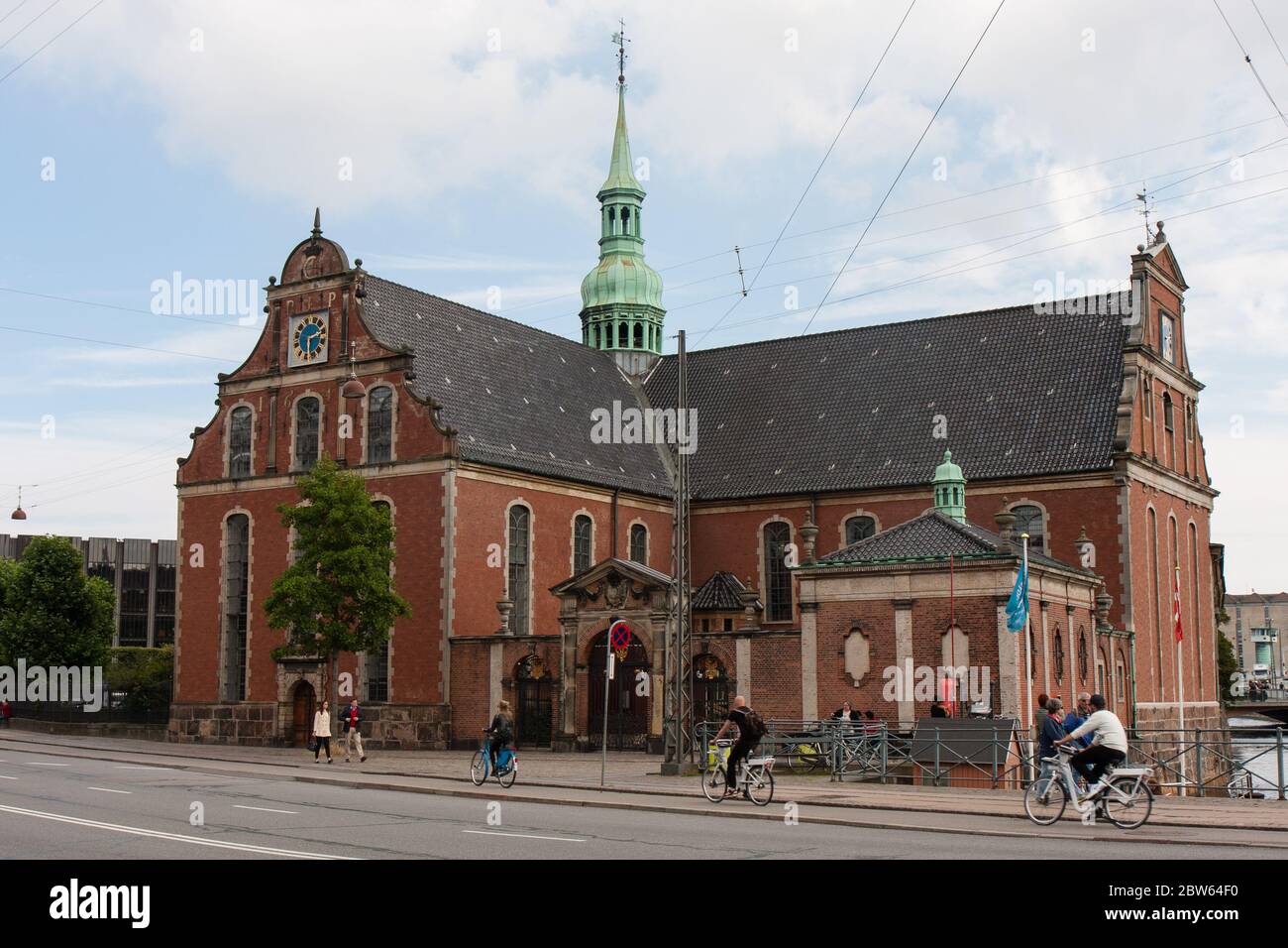 Red church in Copenhagen, Denmark Stock Photo - Alamy