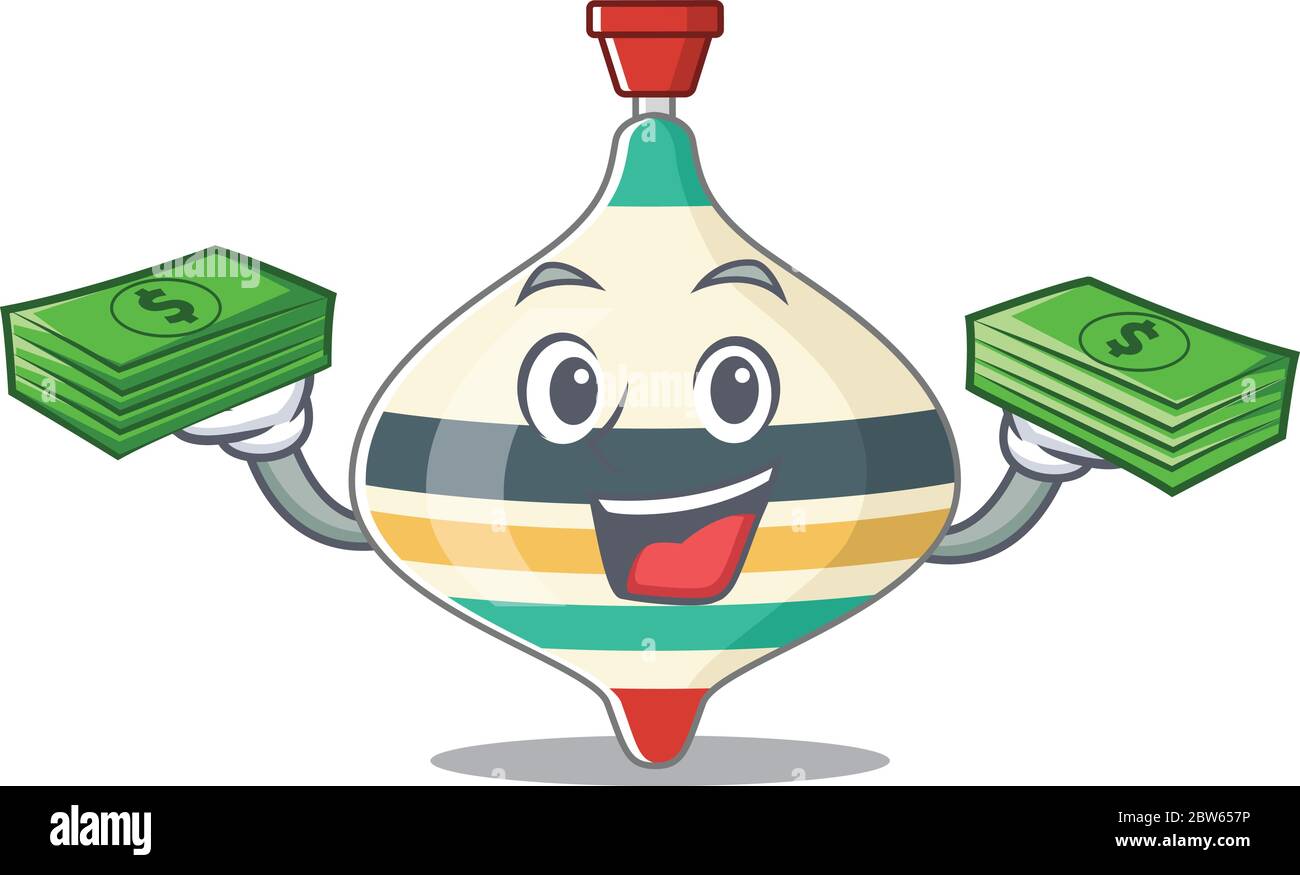 A wealthy top toy cartoon character with much money Stock Vector Image ...