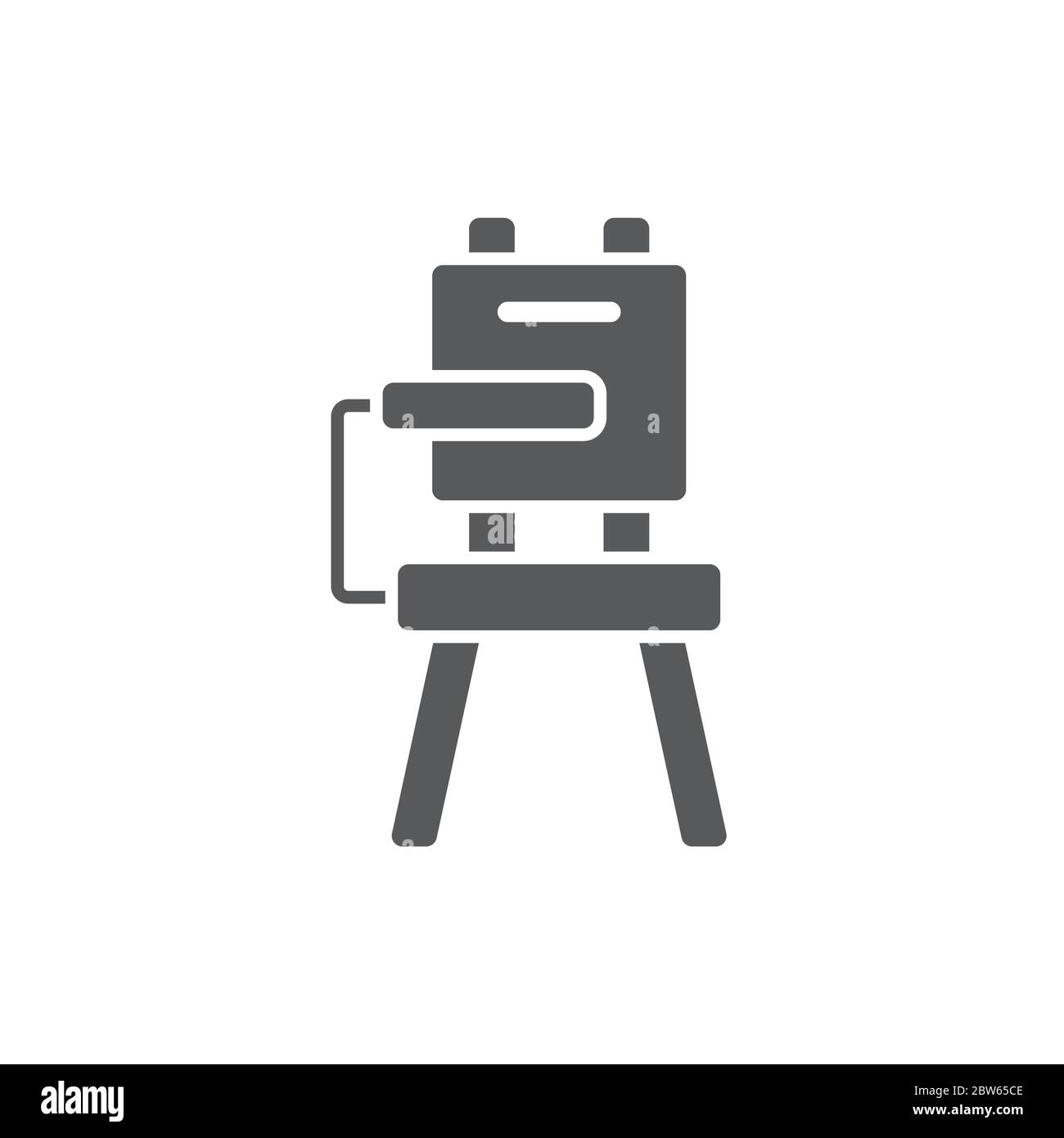 School desk and a chair vector icon symbol isolated on white background ...