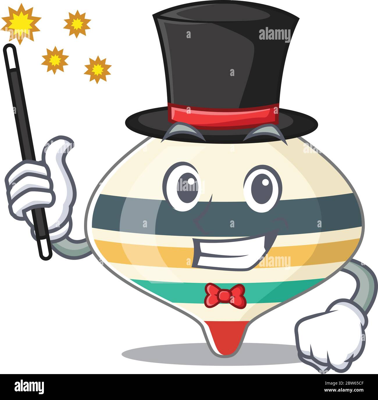 A gorgeous smart Magician of top toy cartoon design style Stock Vector ...