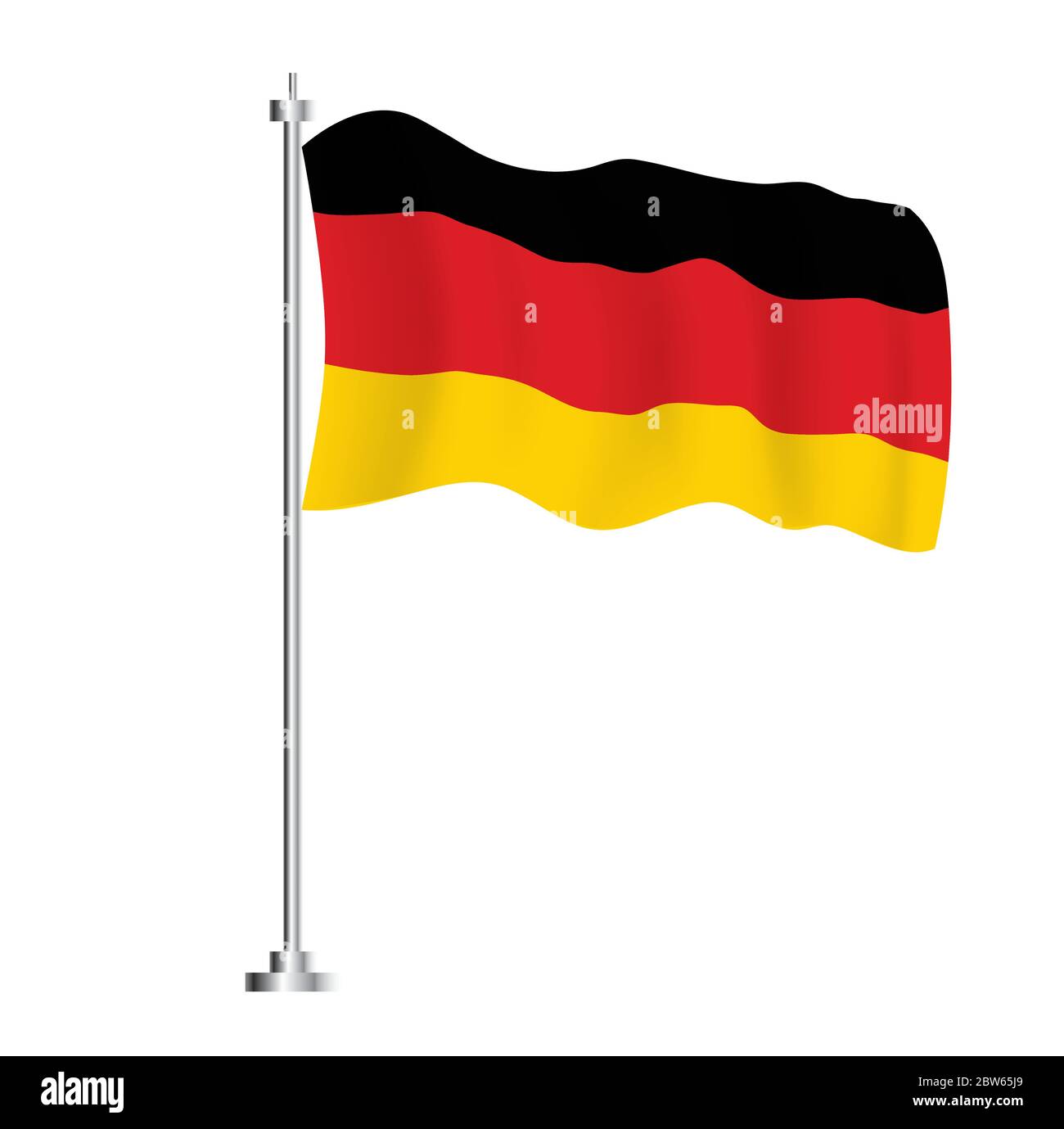 Germany Flag. Isolated Wave Flag of Germany Country. Vector ...