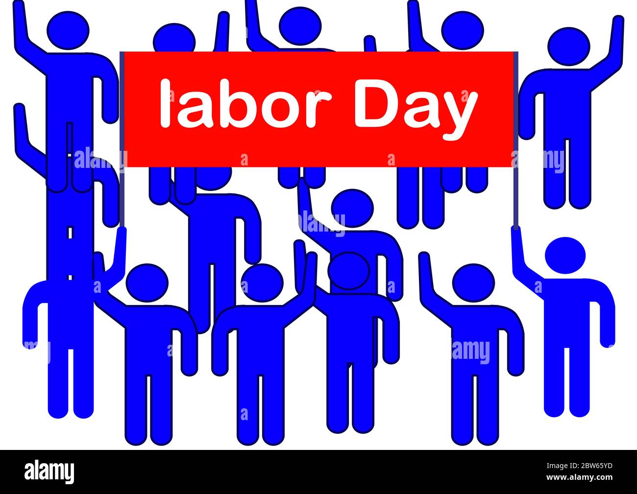 Demonstration of workers with posters on labor day. Meeting Stock ...