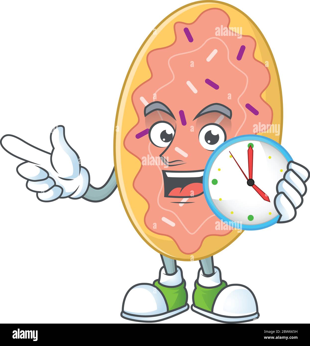 cartoon drawing concept of bread with a circle clock Stock Vector Image ...