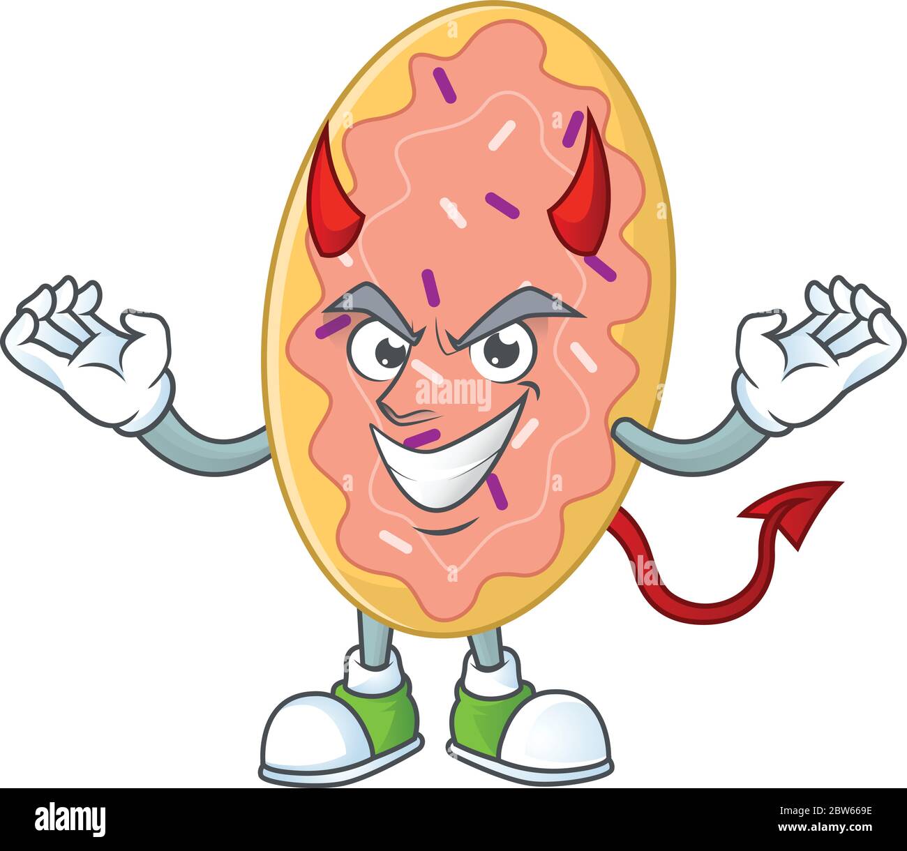 A cartoon image of bread as a devil character Stock Vector Image & Art ...