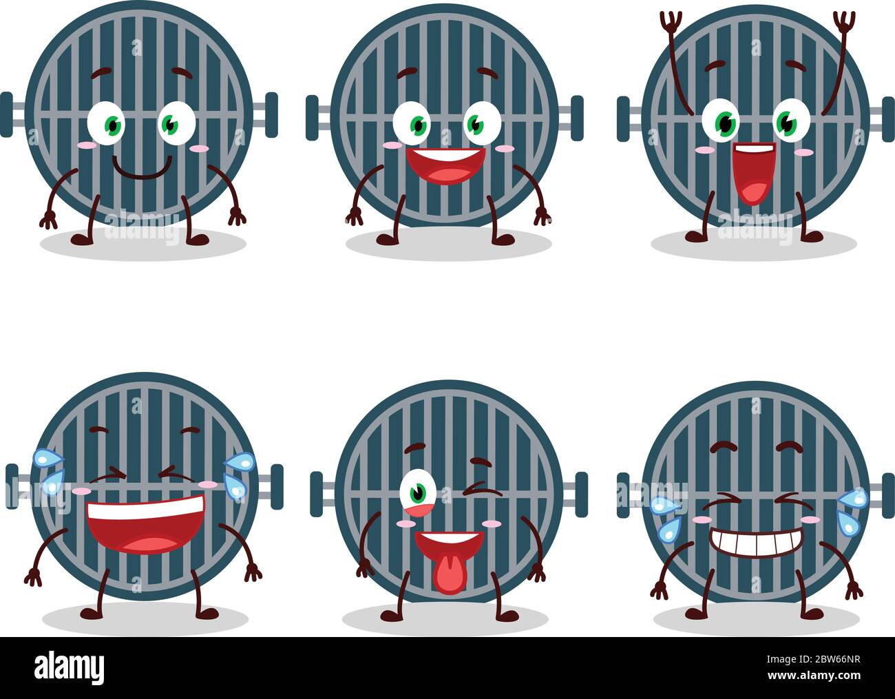 Cartoon character of grill with smile expression Stock Vector Image ...