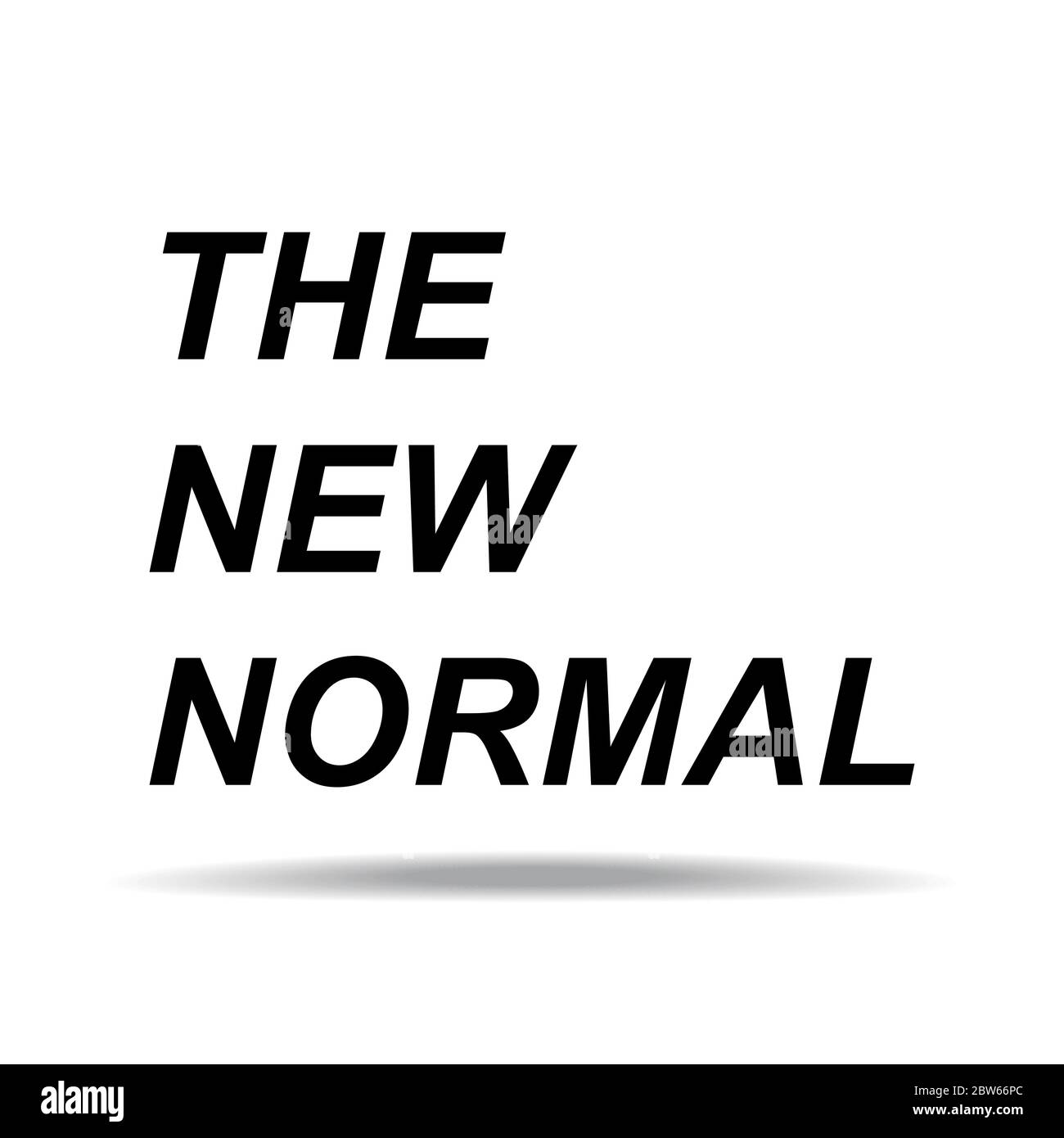 New normal concept word lettering and world globe sign icons for post ...