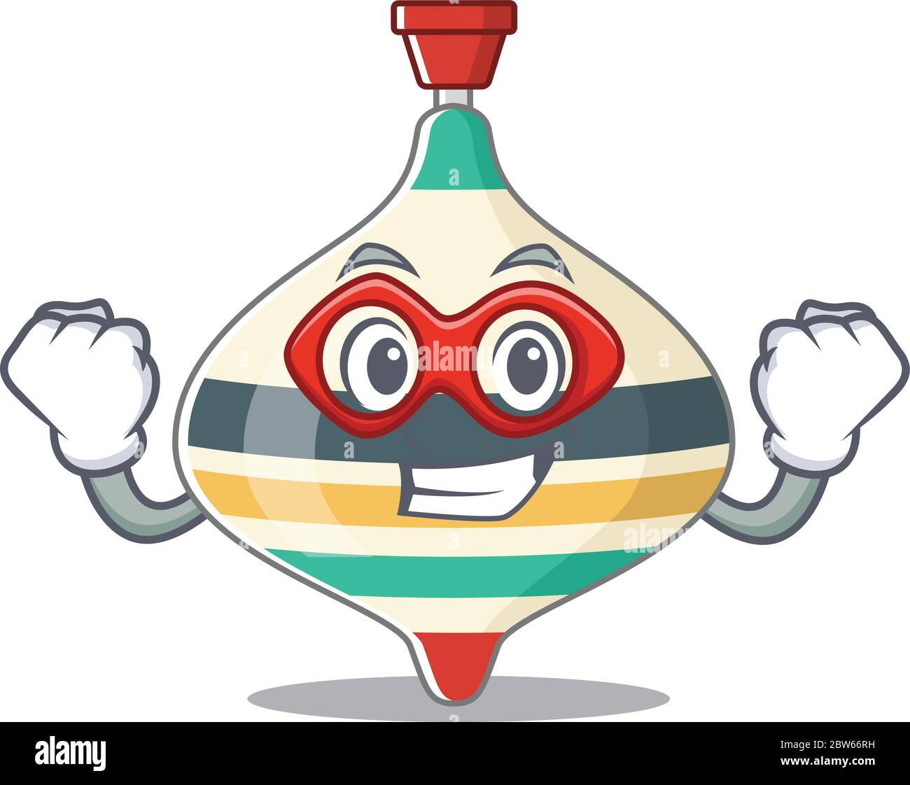 A cartoon drawing of top toy in a Super hero character Stock Vector ...