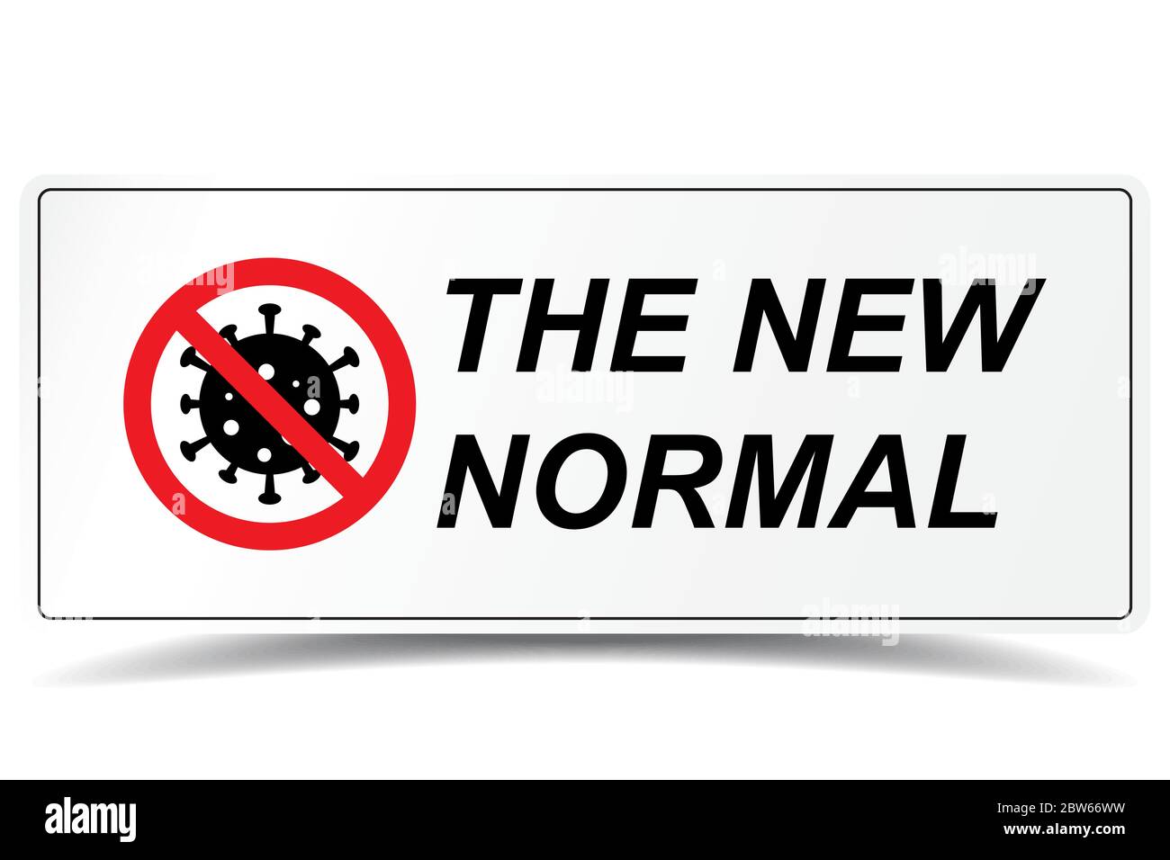 New normal concept word lettering and world globe sign icons for post ...