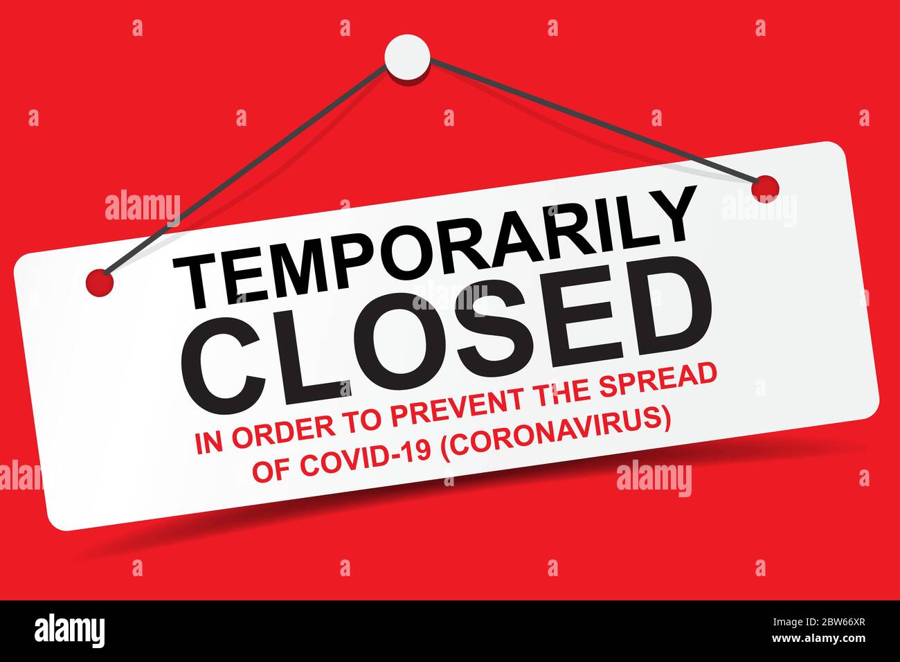 Temporarily Closed Sign