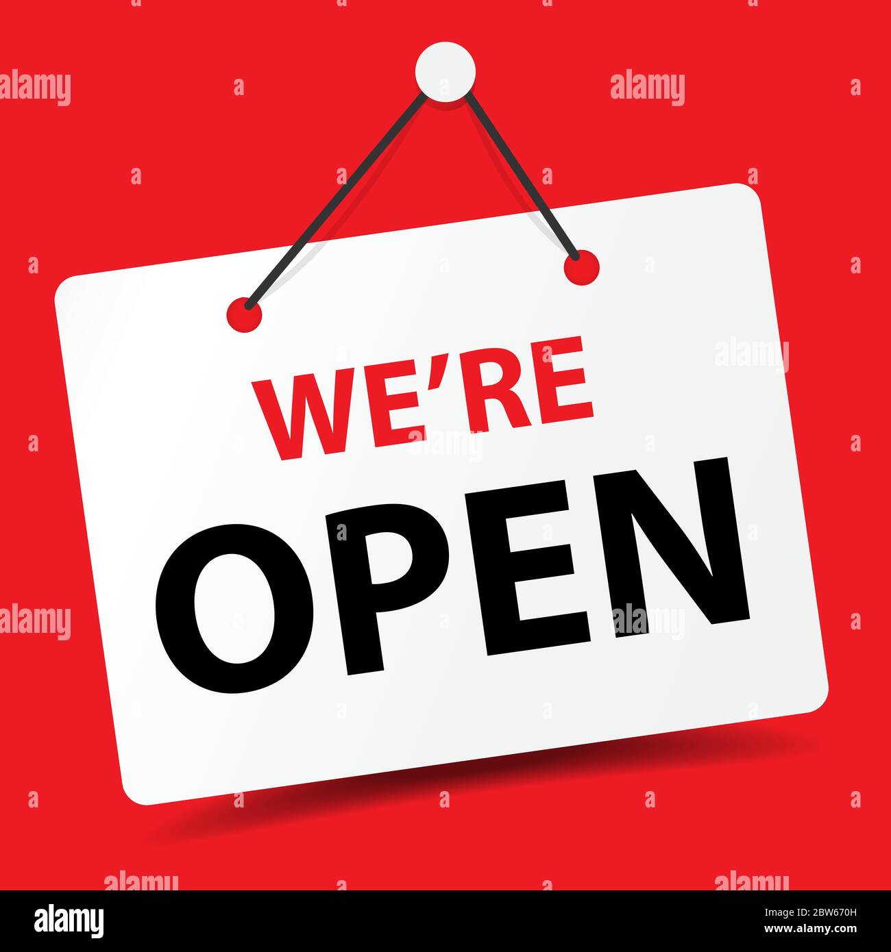 We are open business premium door signage for unlock marketing ...