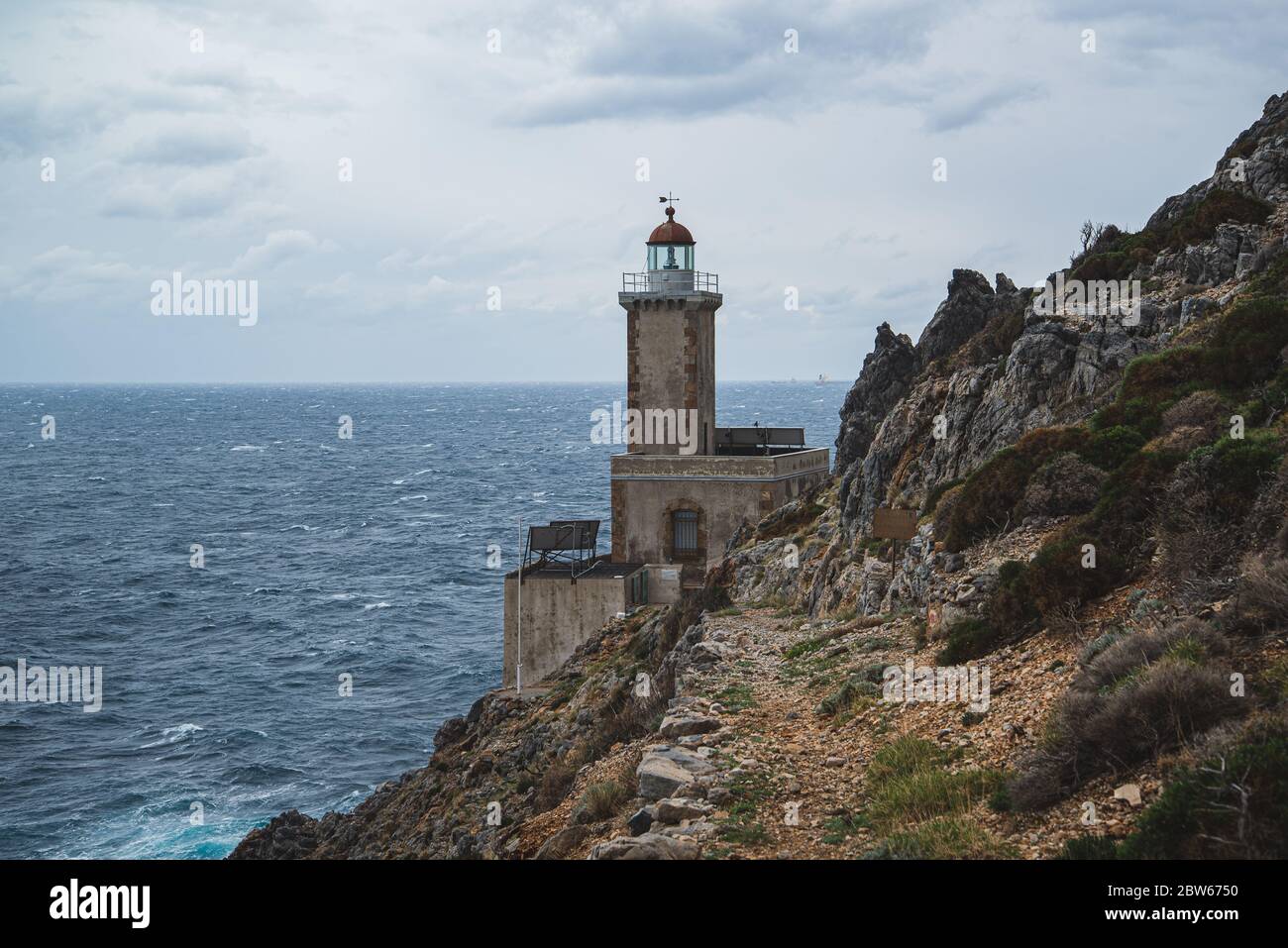 Cape Malea Lighthouse, Laconia Peloponnese, Greece Stock Photo - Alamy
