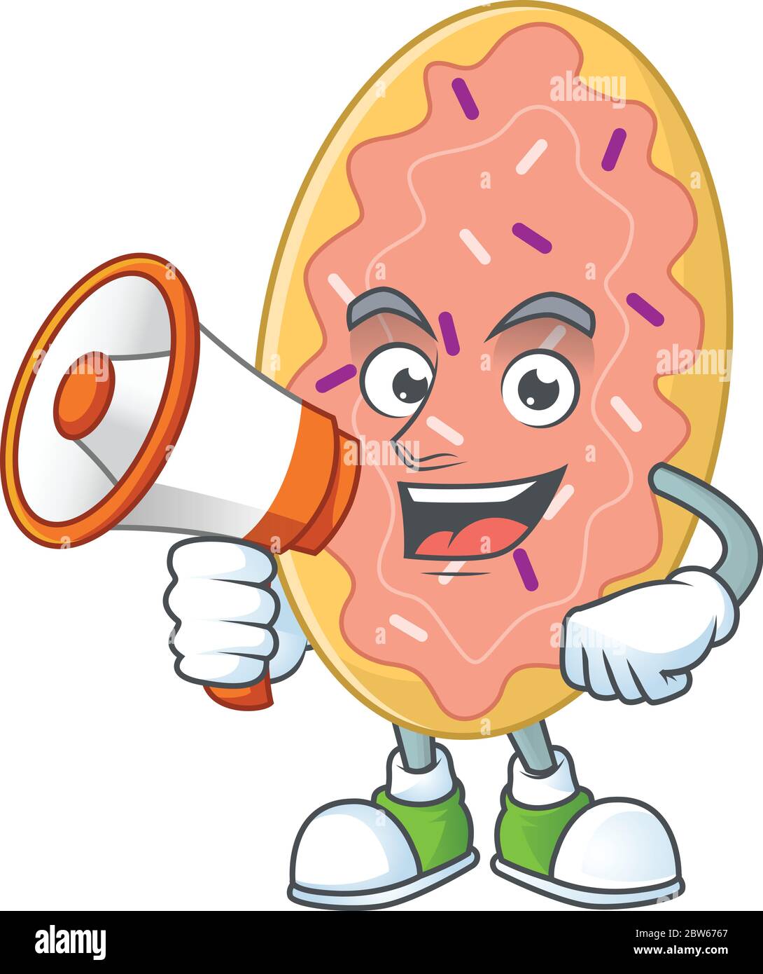 An image of bread cartoon design style with a megaphone Stock Vector ...