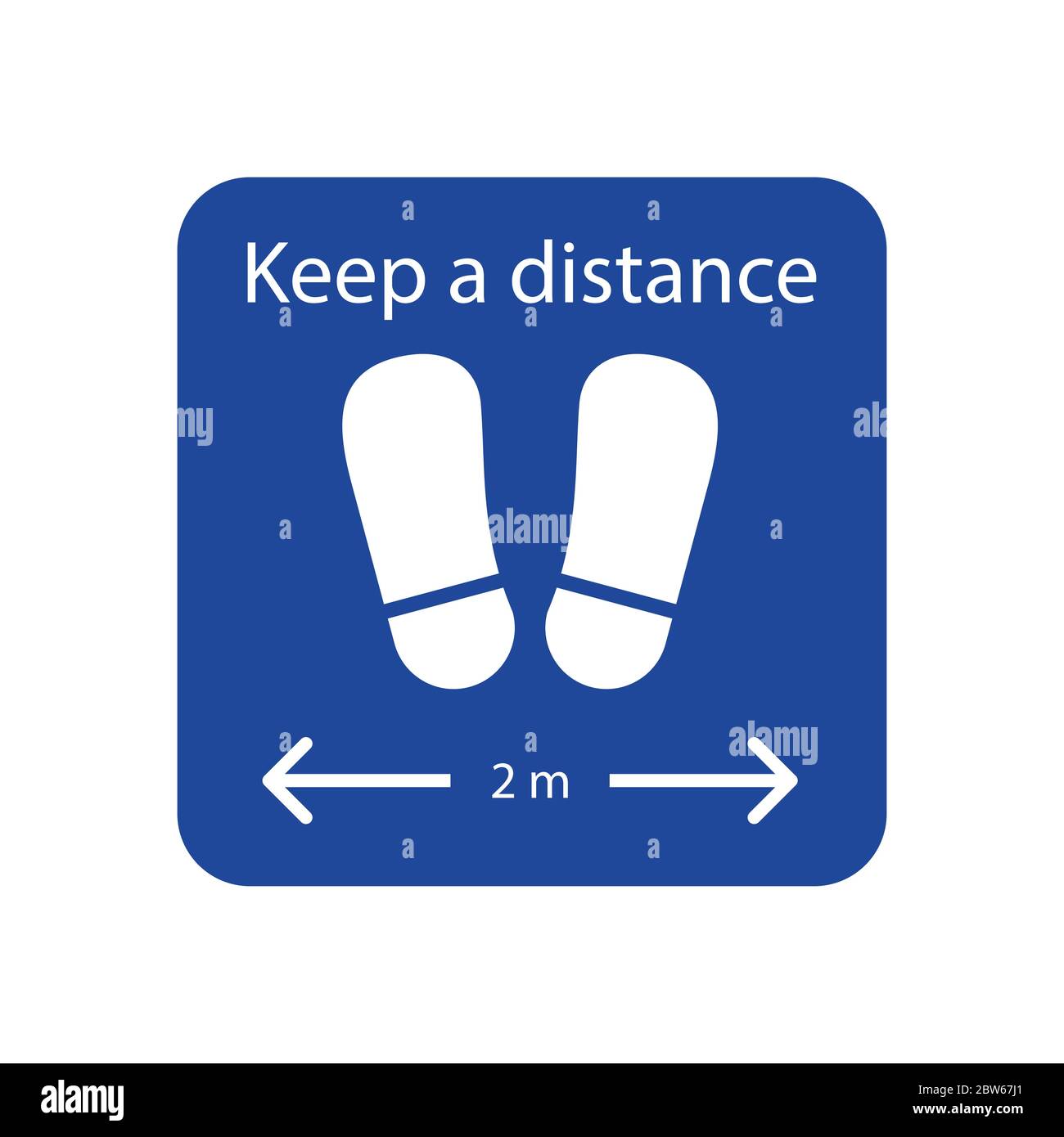 Keep your distance sign sticker for reopening business. New normal ...