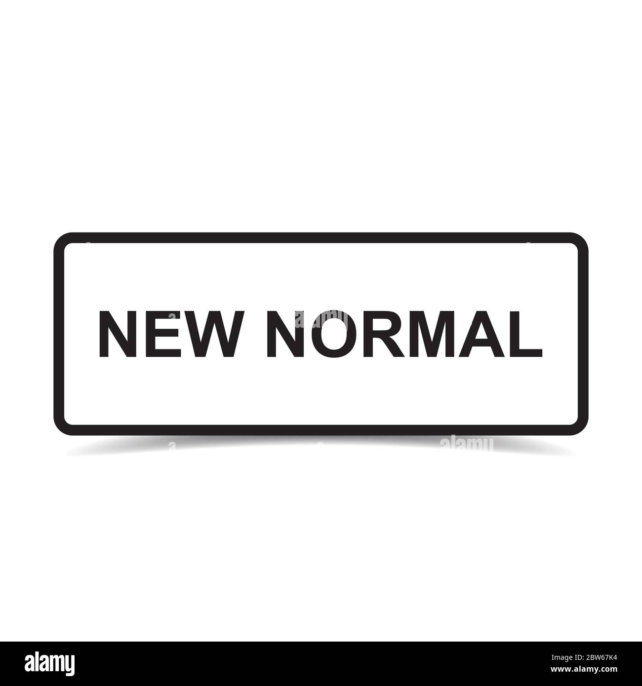 New normal concept word lettering and world globe sign icons for post ...