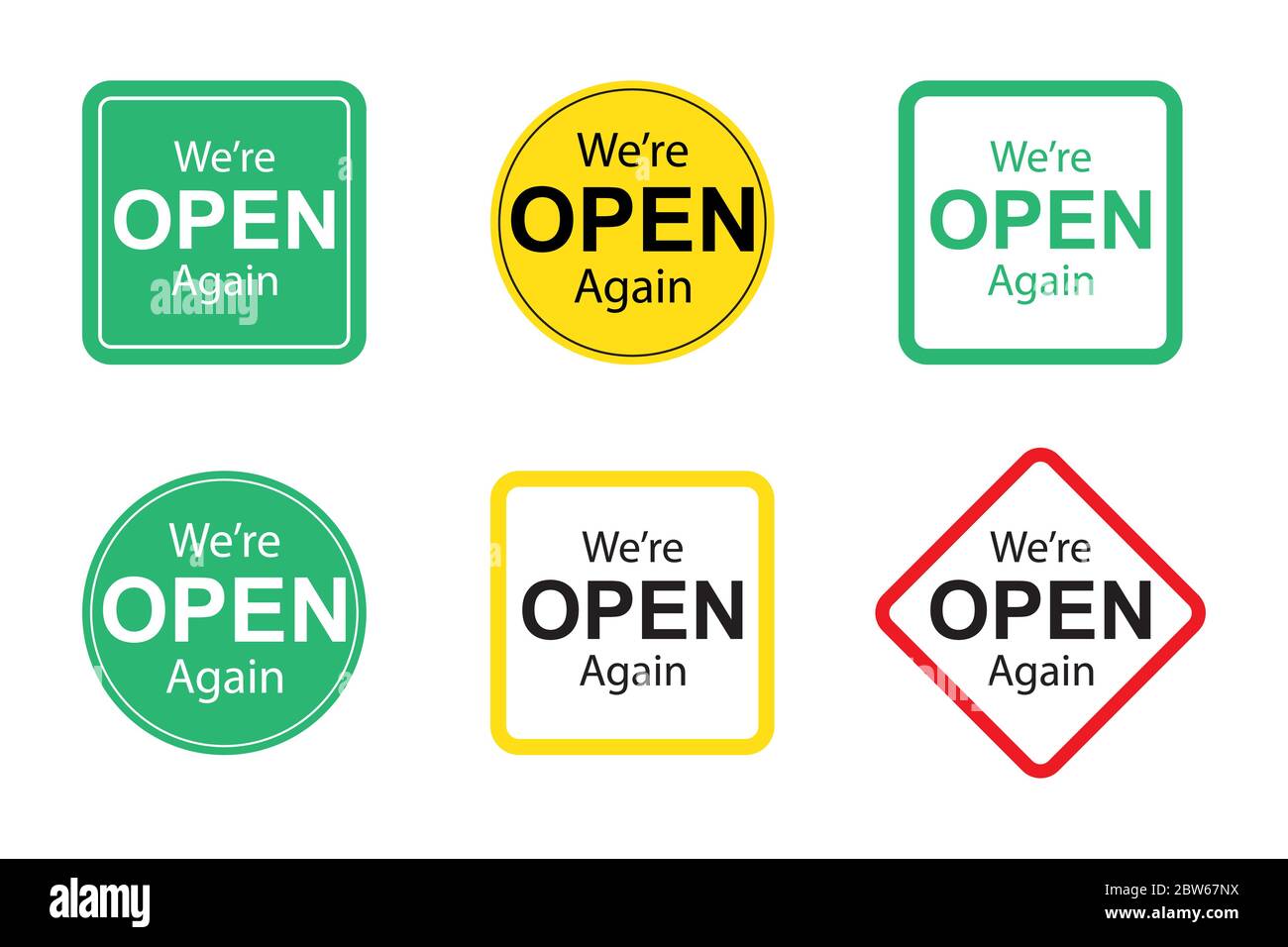 Reopening message Stock Vector Images - Alamy