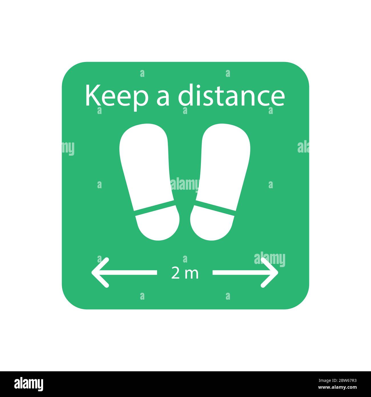 Keep your distance sign sticker for reopening business. New normal ...