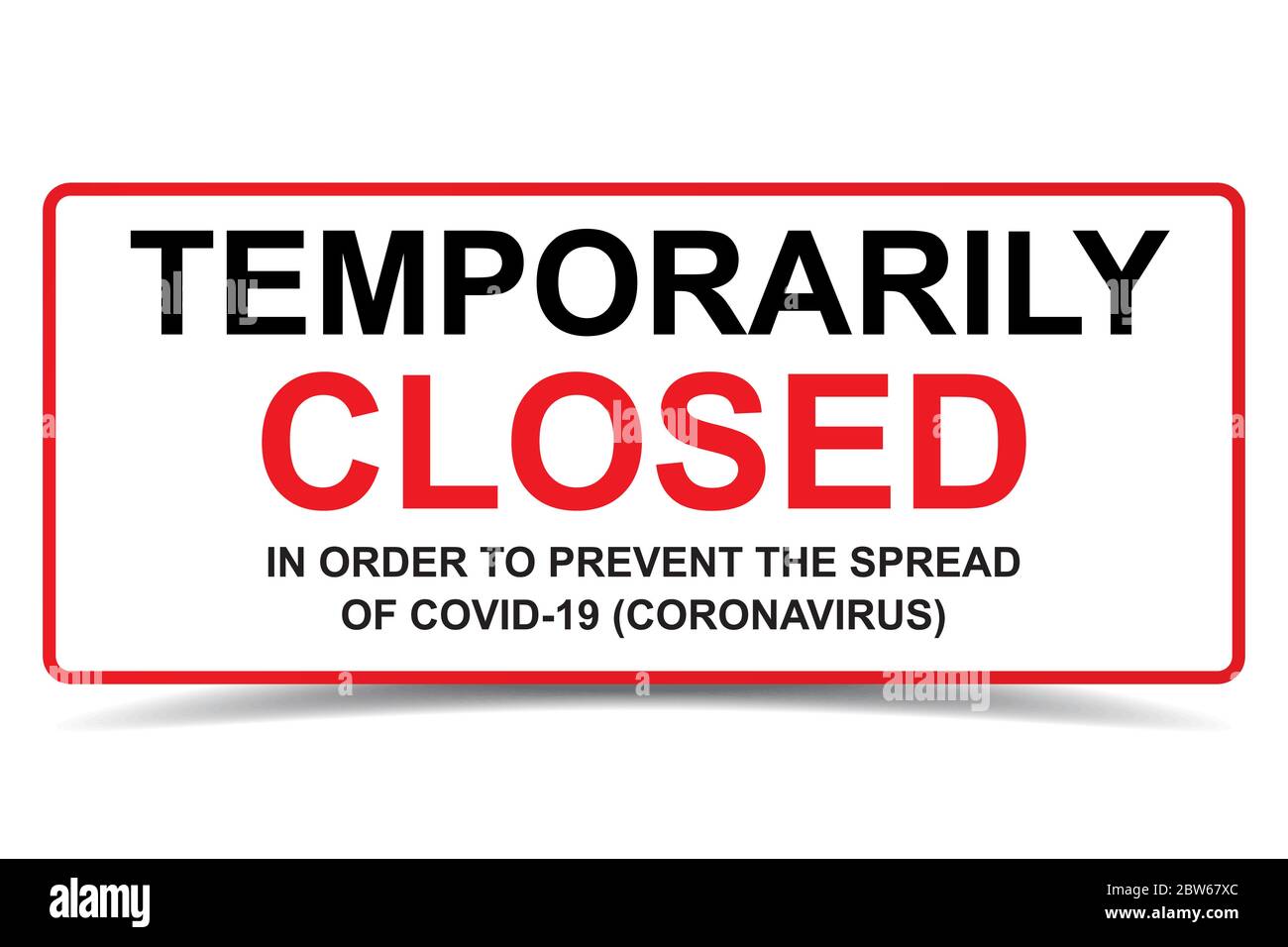 Door Temporarily Closed Sign