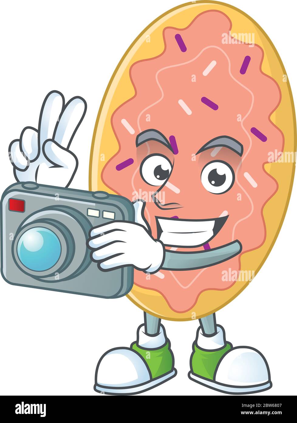 Bread photographer mascot design taking a picture with a camera Stock ...