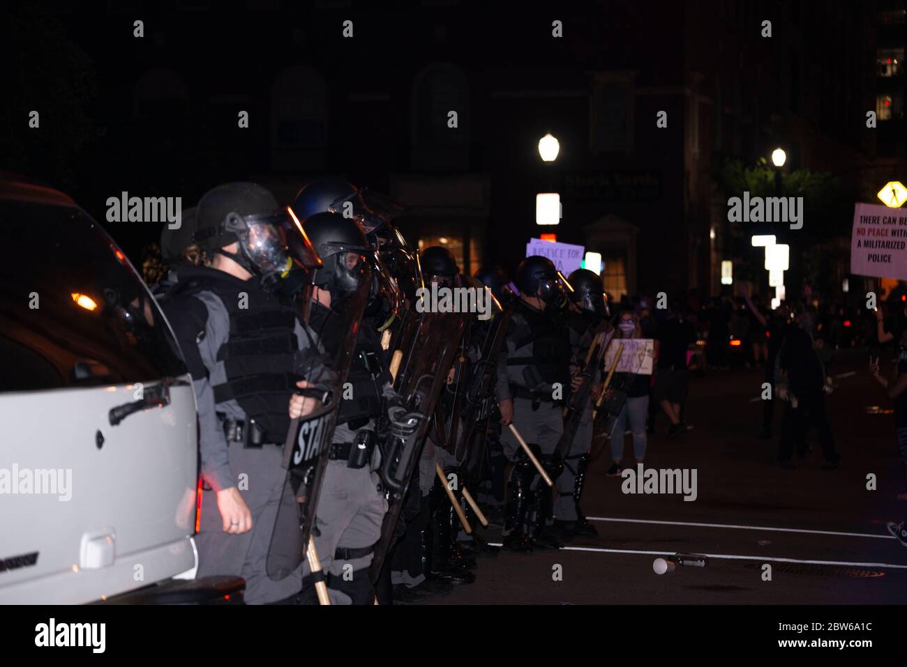 LOUISVILLE - MAY 29, 2020: Kentucky State Police in riot gear stand in ...