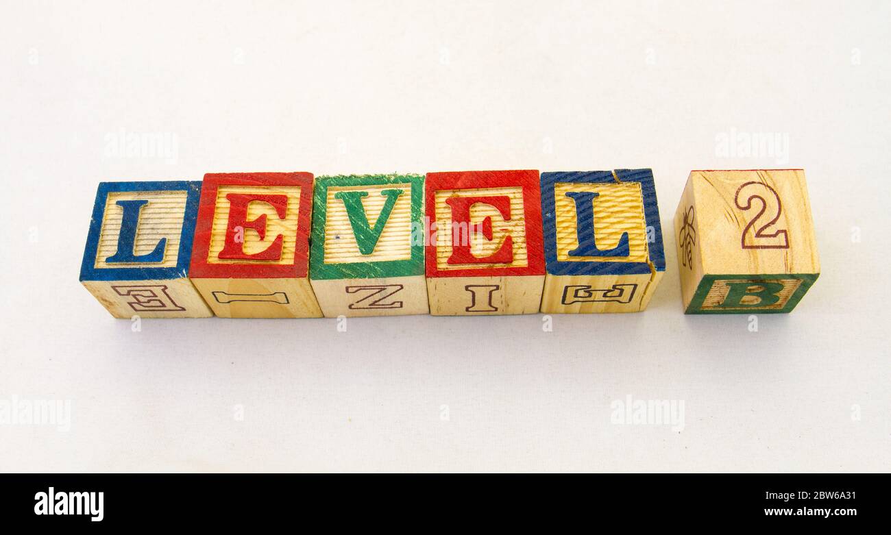 The term level 2 visually displayed on a clear background using ...