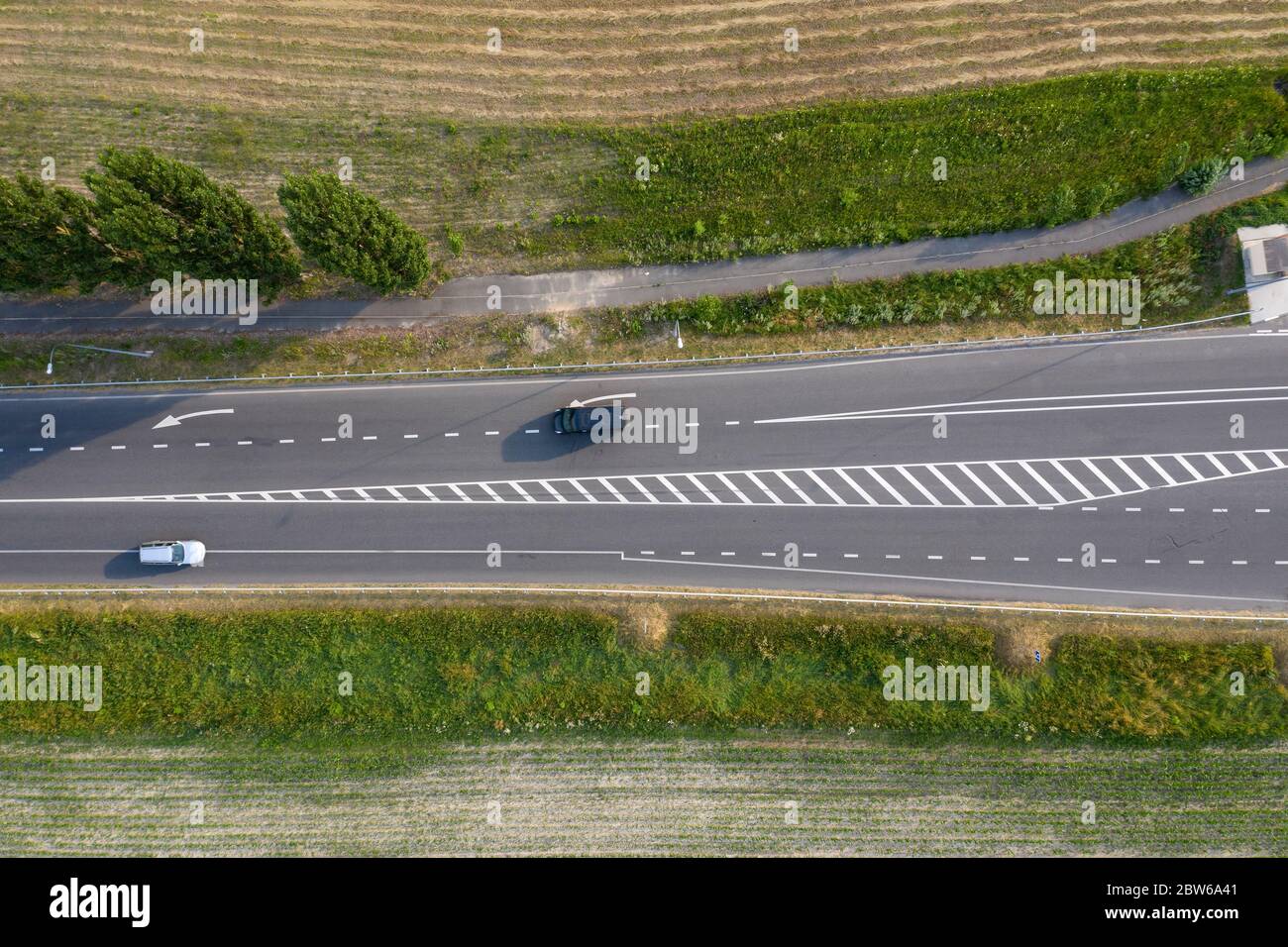 asphalt road, view from above Stock Photo - Alamy