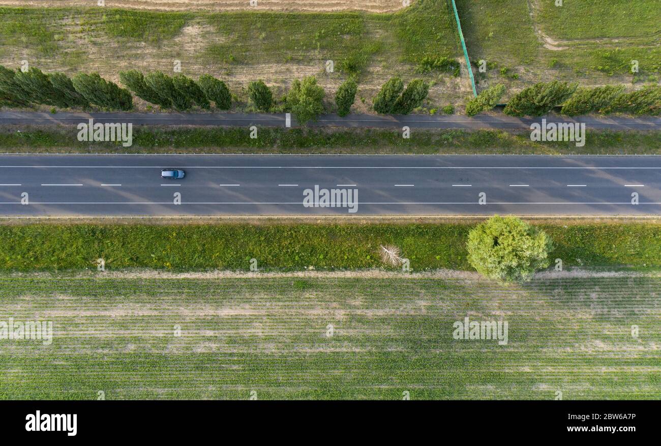 asphalt road, view from above Stock Photo - Alamy