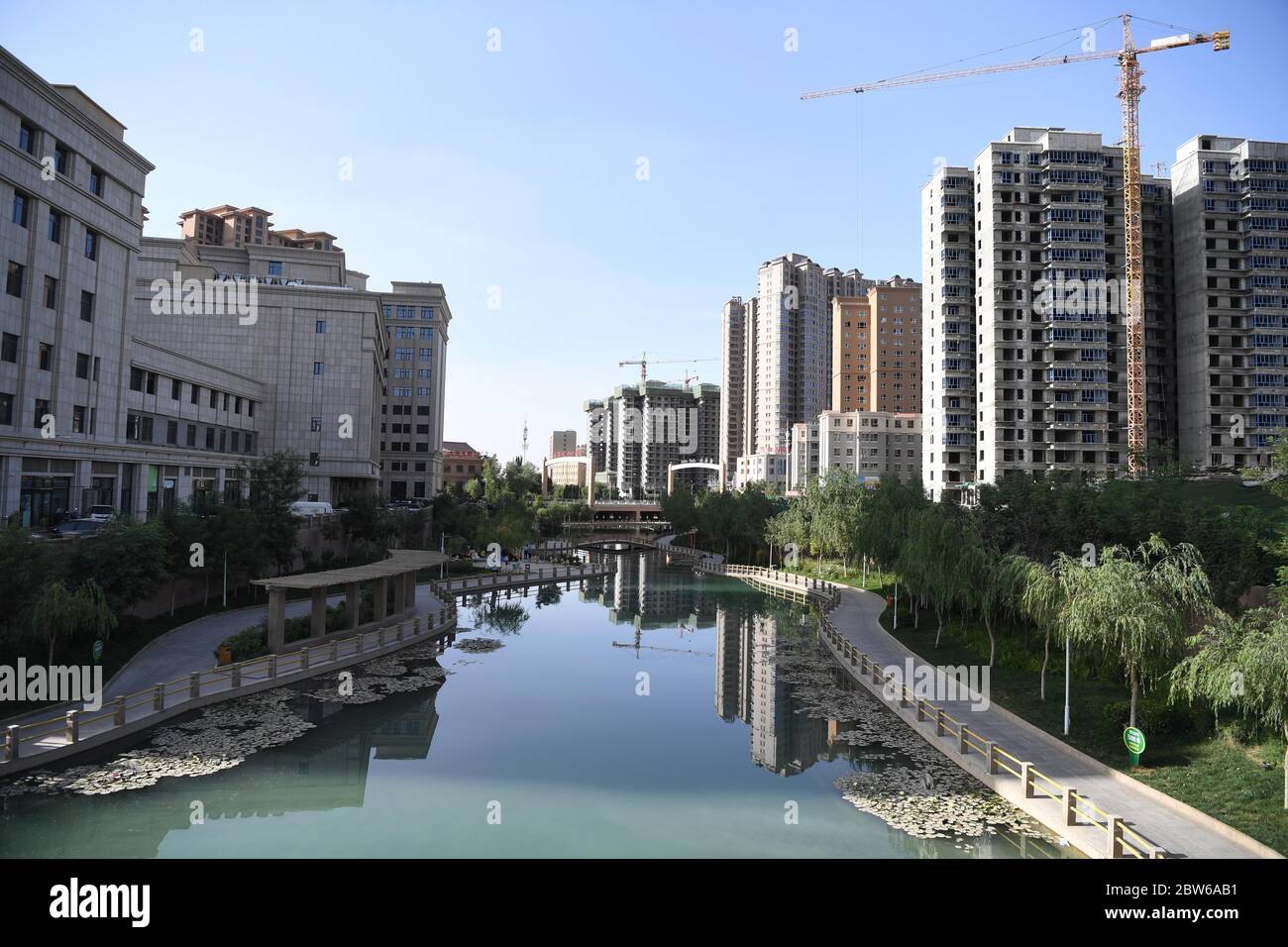 Hotan, China's Xinjiang Uygur Autonomous Region. 28th May, 2020. A view ...