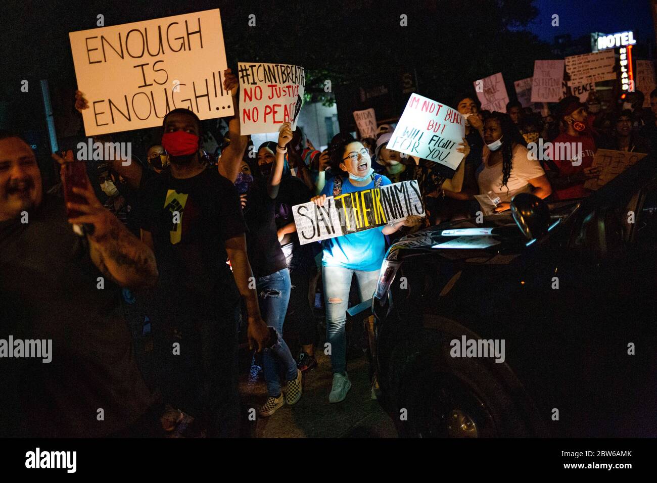 Dallas, TX, USA. 29th May, 2020. Protesters take t the streets of ...