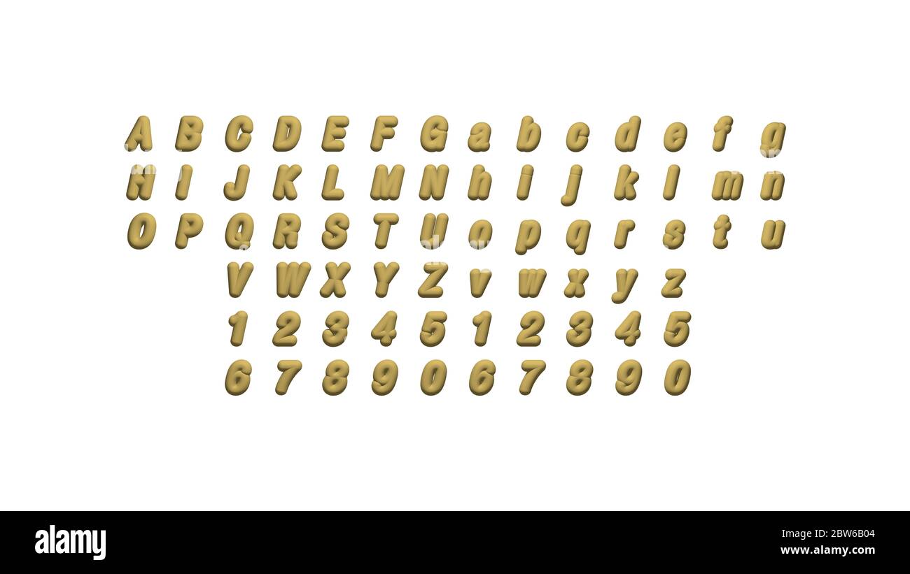 written on a white background by individual letters with a shaped font ...