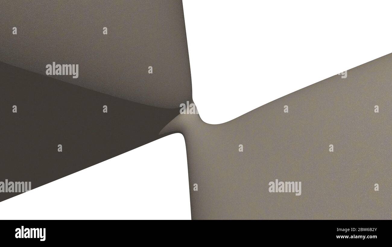 3D illustration of a geometrical shape of stone color on a white ...