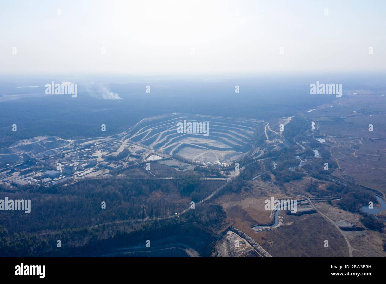 Open pit granite quarry, view from above Stock Photo - Alamy