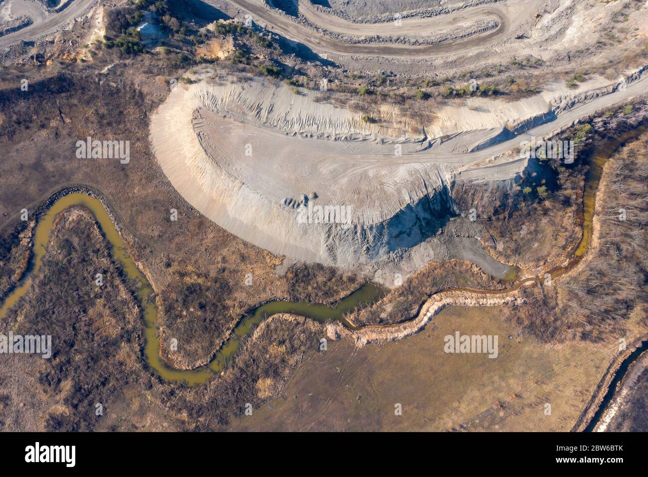 Open pit granite quarry, view from above Stock Photo - Alamy