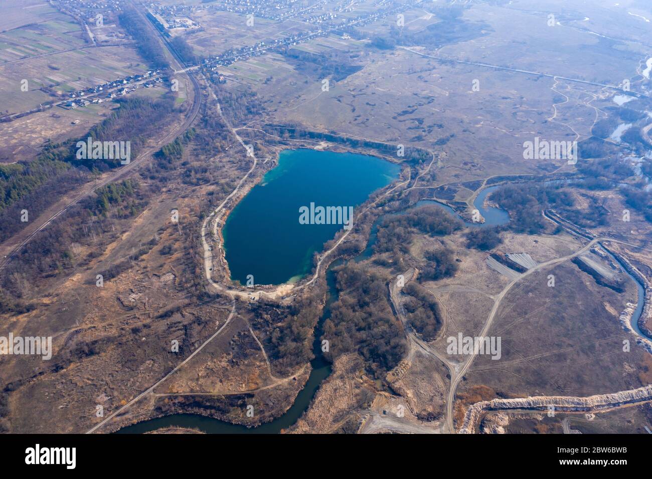 Open pit granite quarry, view from above Stock Photo - Alamy