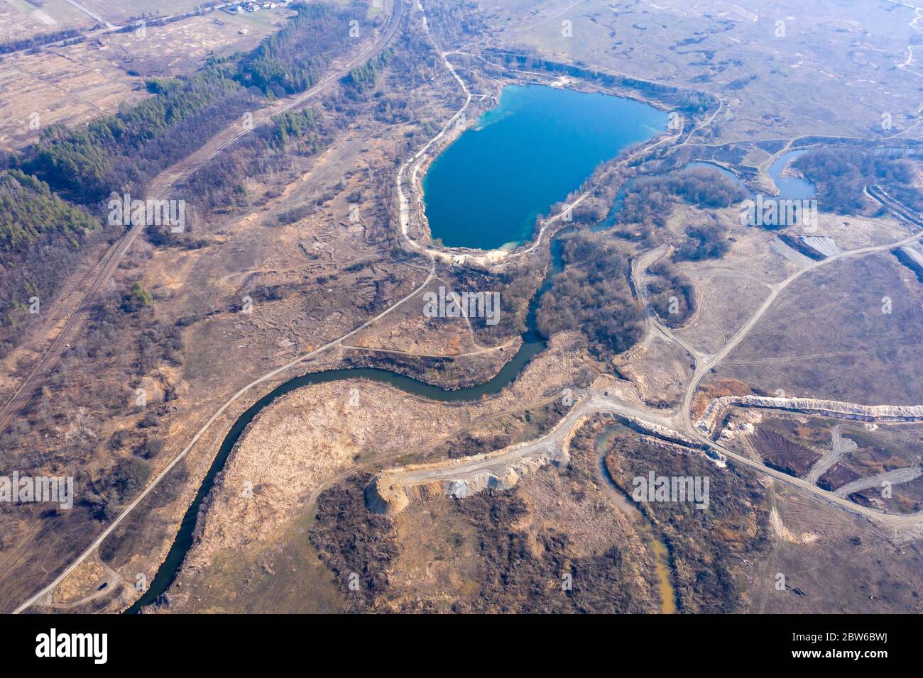 Open pit granite quarry, view from above Stock Photo - Alamy