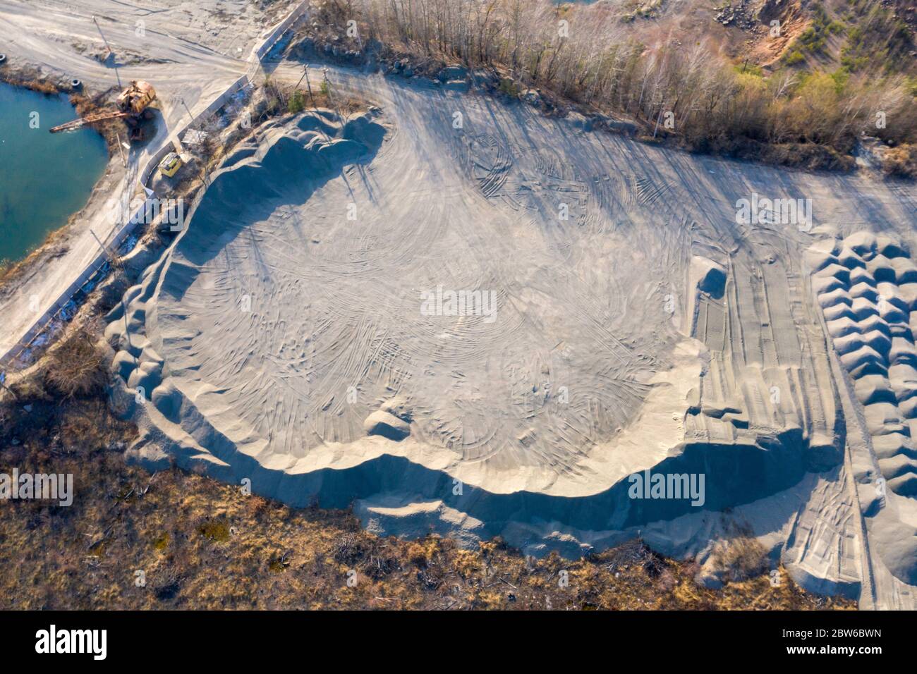 Open pit granite quarry, view from above Stock Photo - Alamy