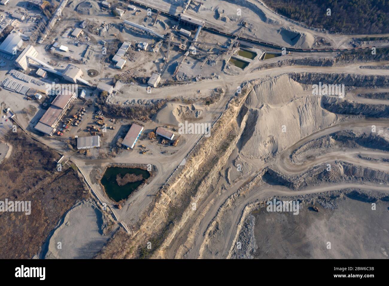 From above open pit mine hi-res stock photography and images - Alamy